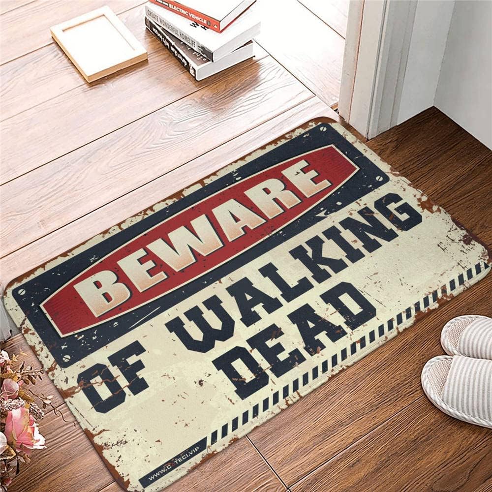Amazon.com: Welcome Mats Outdoor Funny Beware of Walking Dead Rug Plain ...