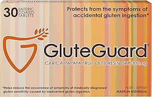 GluteGuard - 30 tablets. Unique enzyme supplement for gluten protection ...