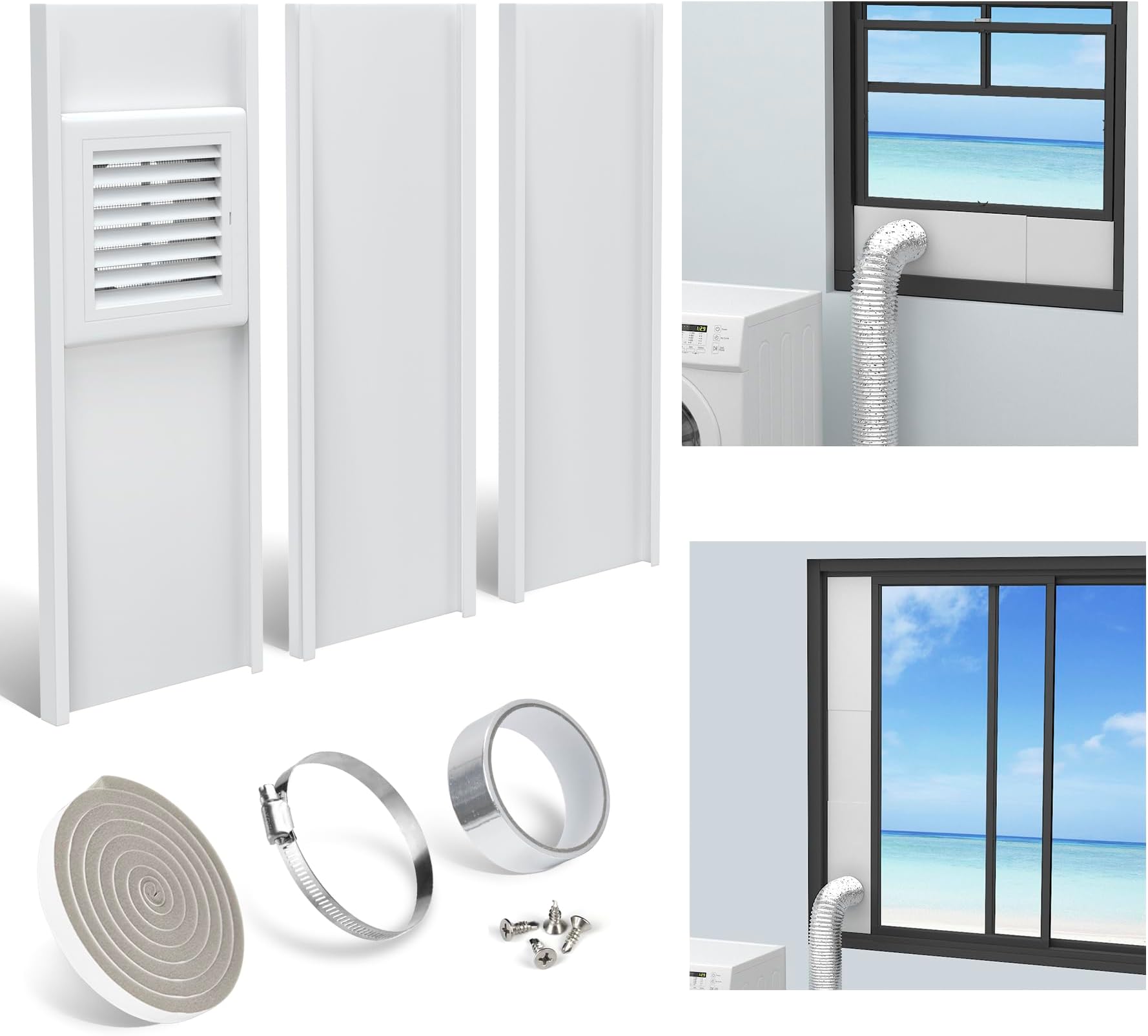 Amazon.com: LBG Products Dryer Vent Window Kit with Weather-proof ...