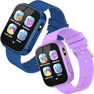 Amazon.com: BIGGERFIVE Star Kids Smart Watch, Blue and Lilac Bundle ...