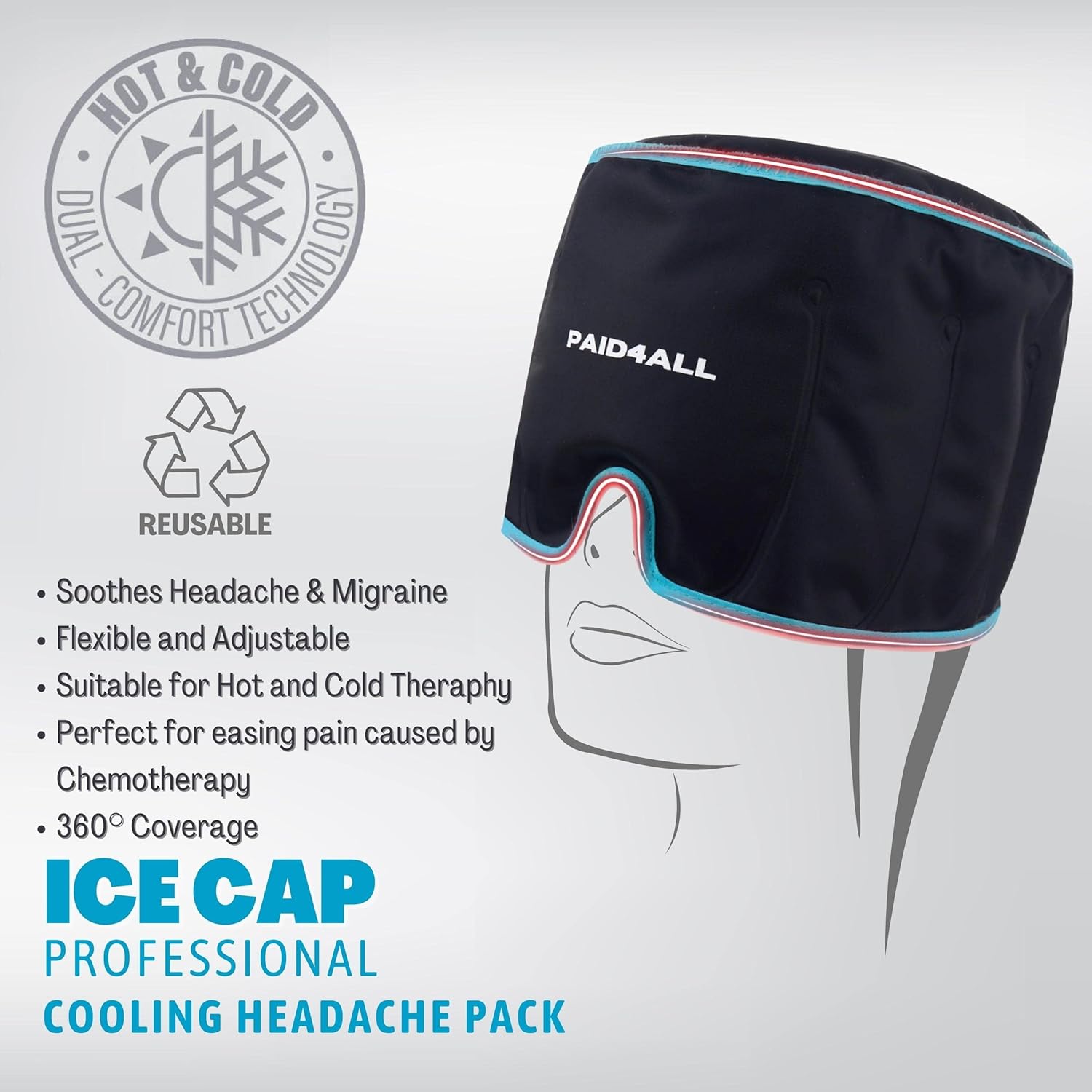 Buy PAID4ALL Headache and Migraine Relief Cap, Migraine Relief Products ...