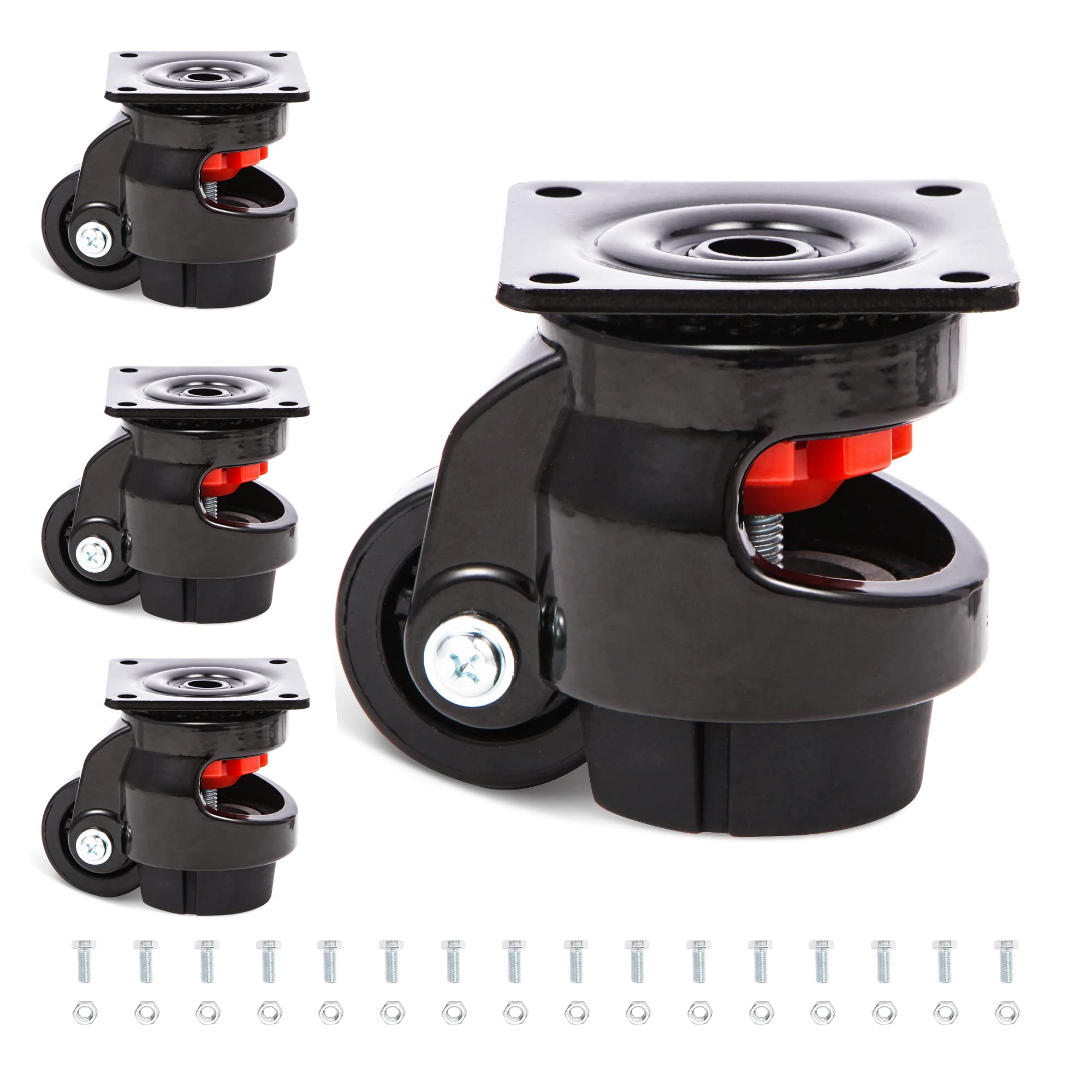 Snapklik.com : Nefish Leveling Machine Casters 2200 LBS Load Capacity 4 ...
