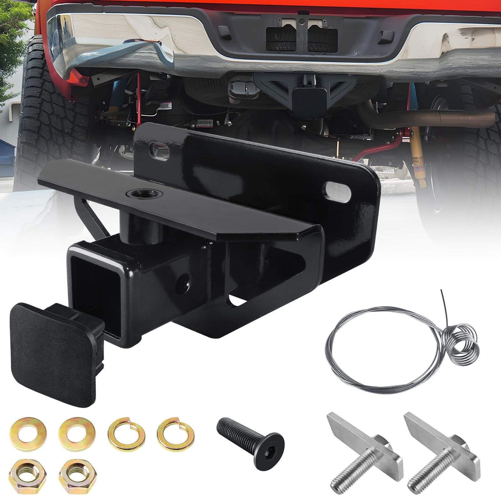 Amazon.com: MuRealy 2 Inch Rear Trailer Hitch Receiver - Upgrade Class 3 Trailer Hitch ...