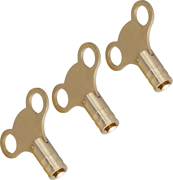 GTSE Pack of 3 Brass Radiator Key, Radiator Bleed Key, Radiator Bleed ...
