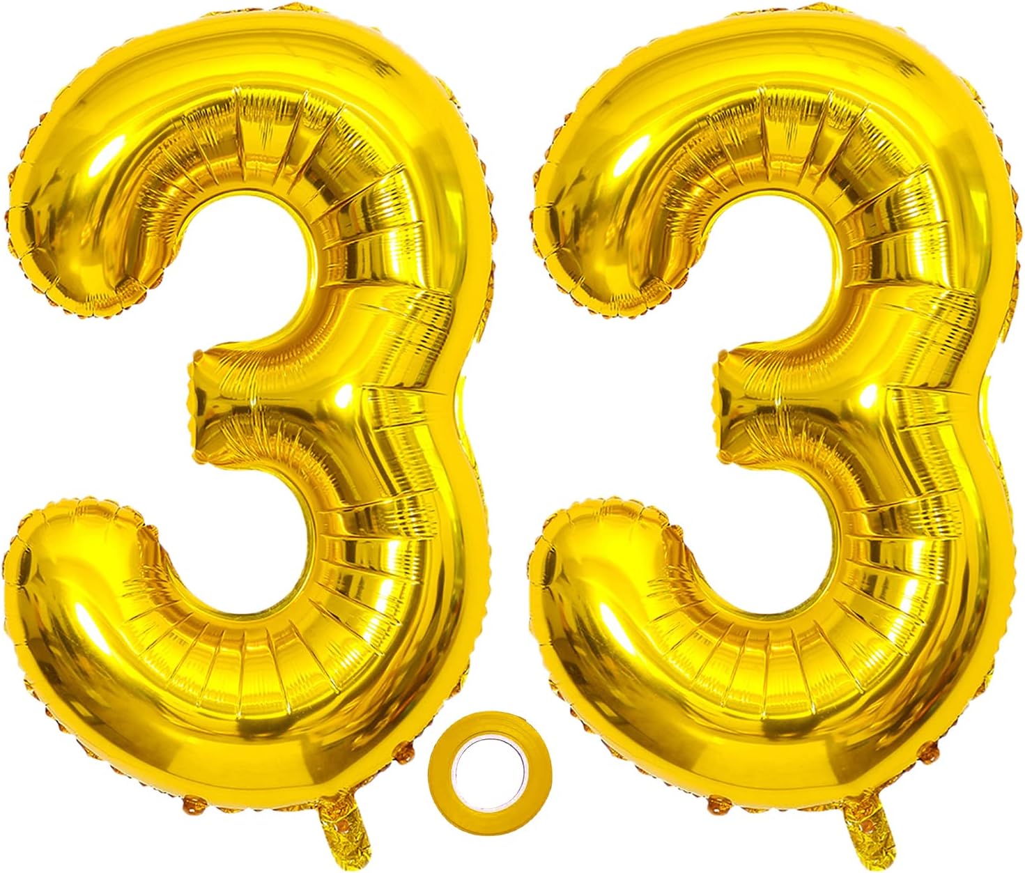 Amazon.com: 40 inch 33 Number Balloon 33 Birthday Balloons Digit 33 ...