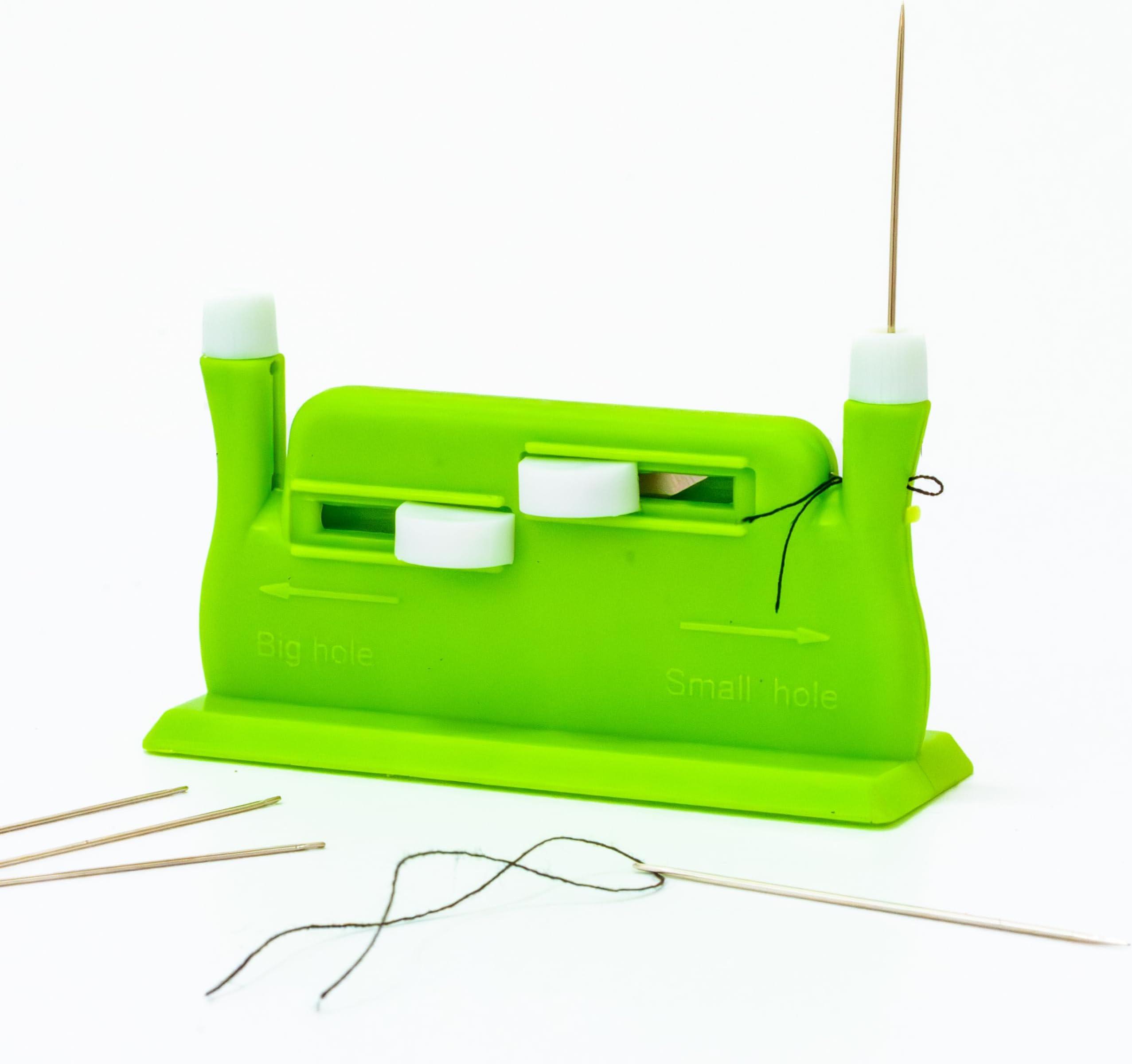 2 Pcs Double Holes Automatic Needle Threader Sewing Threading Tool ...