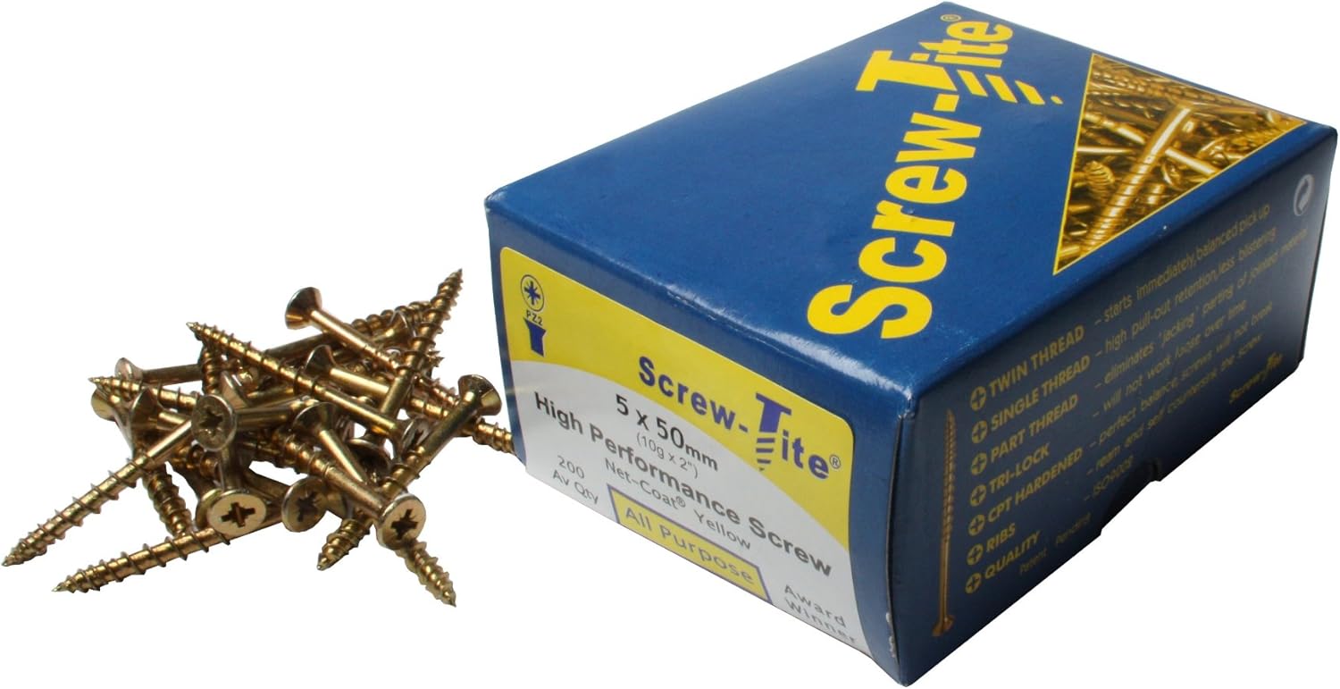 Amazon.com: Screw-Tite Single and TwinThread MultiPurpose Wood Screw ...