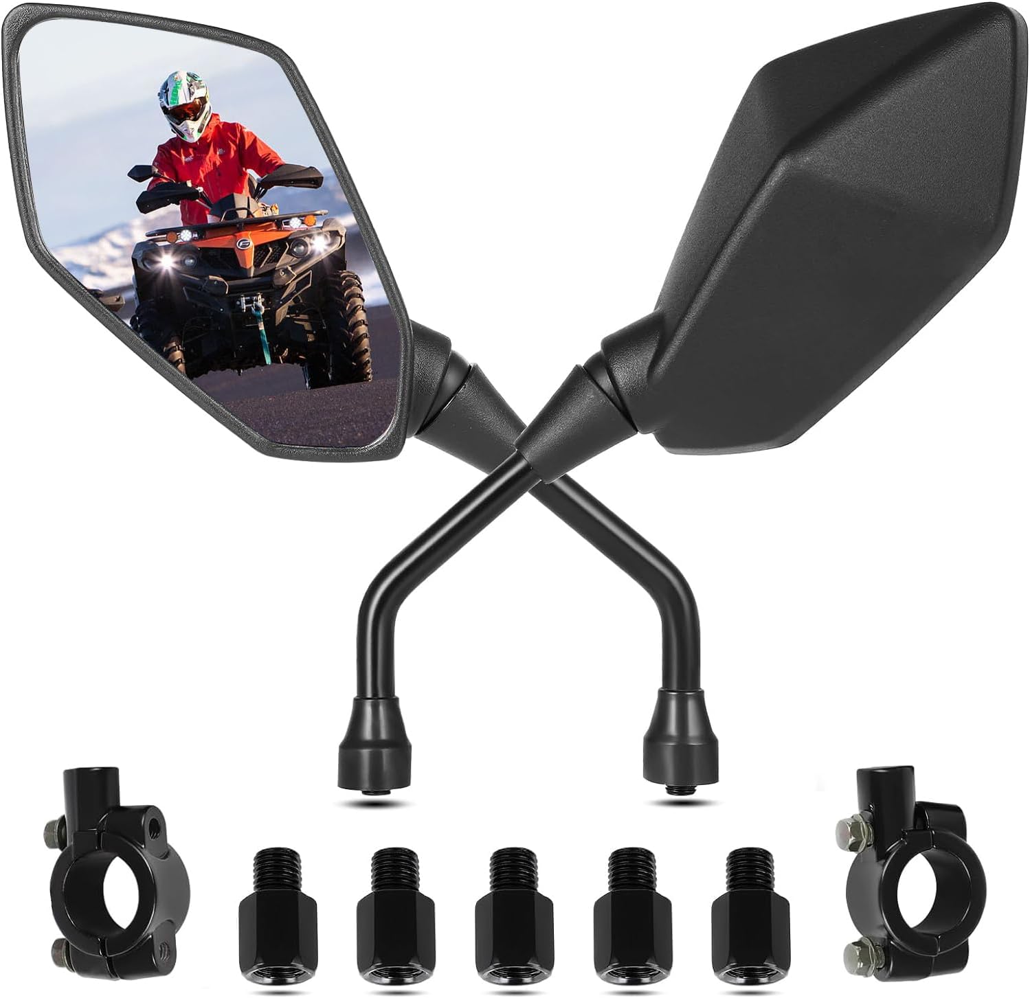 Amazon.com: DeYeShiKi ATV Mirrors Motorcycle Mirrors,360 Degrees Ball ...