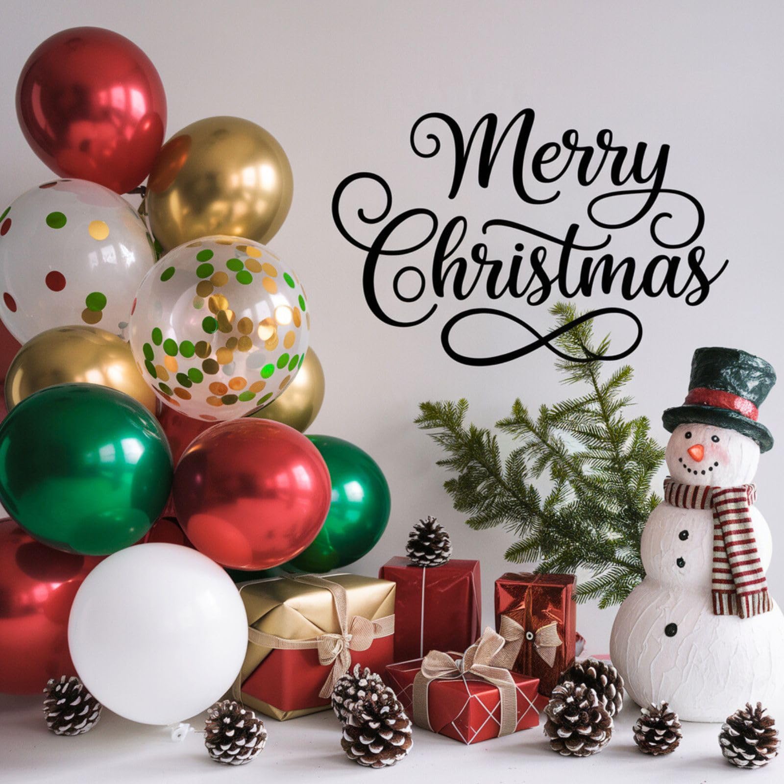 Snapklik.com : Christmas Balloons, 60 Pcs Red Green Gold Balloons, 12 ...