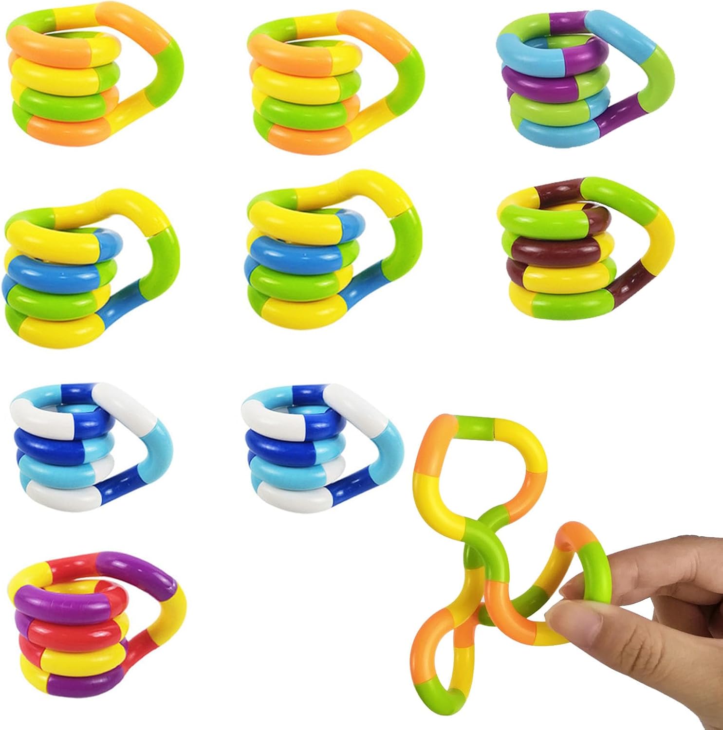 Tangle Fidget Toy, 9 Pcs Fidget Toys Adults Tangle Fidget Toy Stress ...