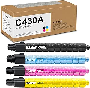 Amazon.com: HIYOTA (BK/C/M/Y) SP C430A Toner Cartridge Set Replacement for Ricoh 821105 821108 ...