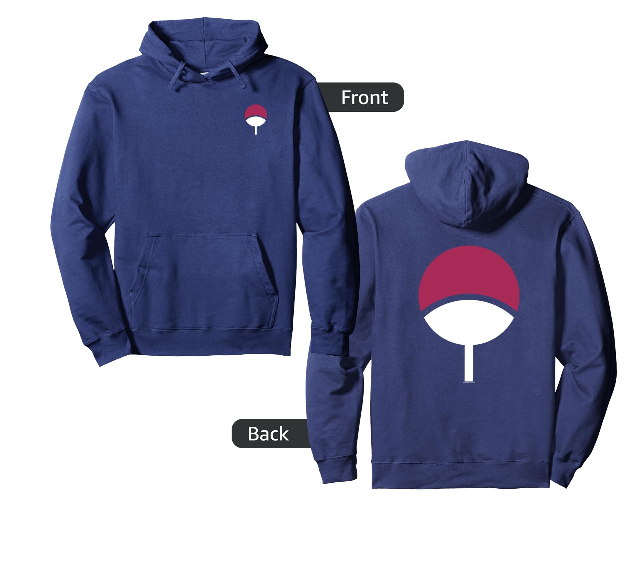 Amazon.com: Naruto Shippuden Sasuke Symbol Pullover Hoodie : Clothing ...