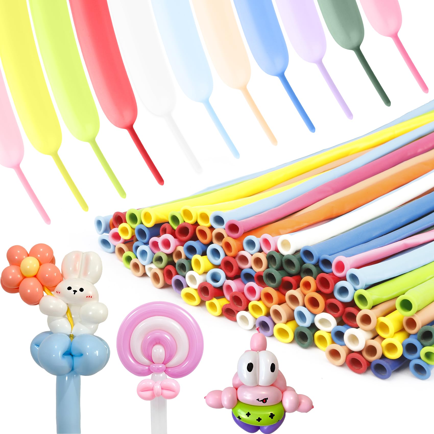 Amazon.com: 260 Balloons,100PCS Long Balloons,Long Balloons for Tying ...