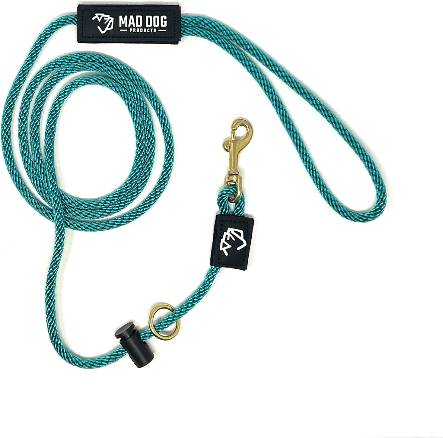 Amazon.com : Mad Dog Products Dual Purpose Dog Leash 1/4" x 8' Teal ...