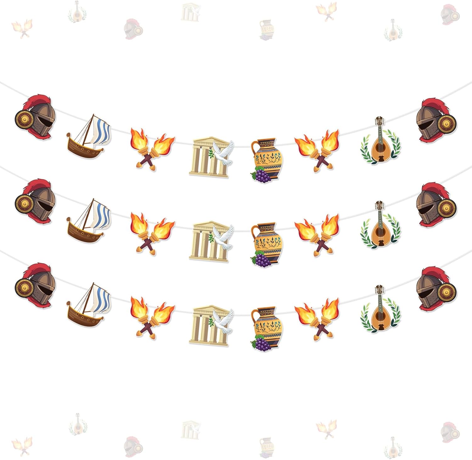 Amazon.com: Kreatwow Greek Party Decorations 3pcs Greece Theme Banner ...