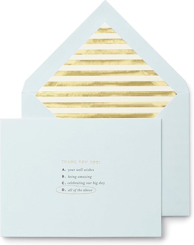 Amazon.com: kate spade new york Bridal Note Card Set - All of the Above ...