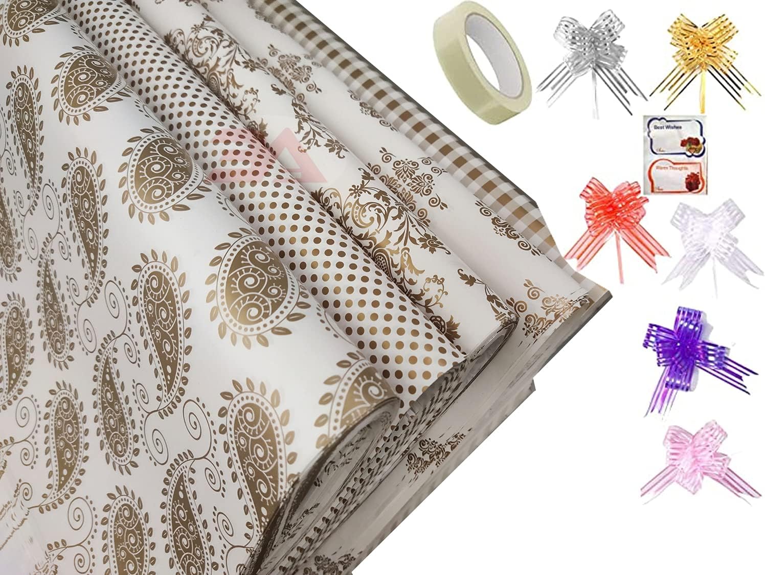 Pink Paper Co. Gift Wrapping Paper Sheets Size: 19x28 inches, with Name ...