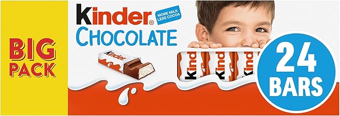 Kinder Chocolate Small Bars Multipack 24 x 12.5g (300g) : Amazon.co.uk ...