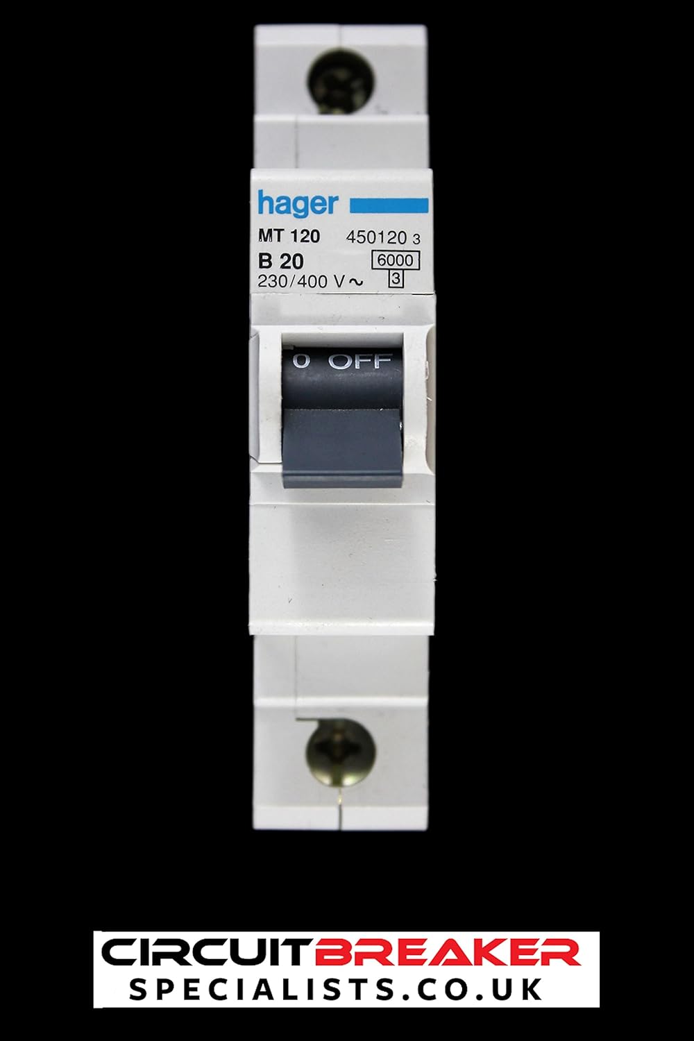 Hager 20 AMP TYPE B 6 kA MCB CIRCUIT BREAKER MT120 450120 : Amazon.co ...