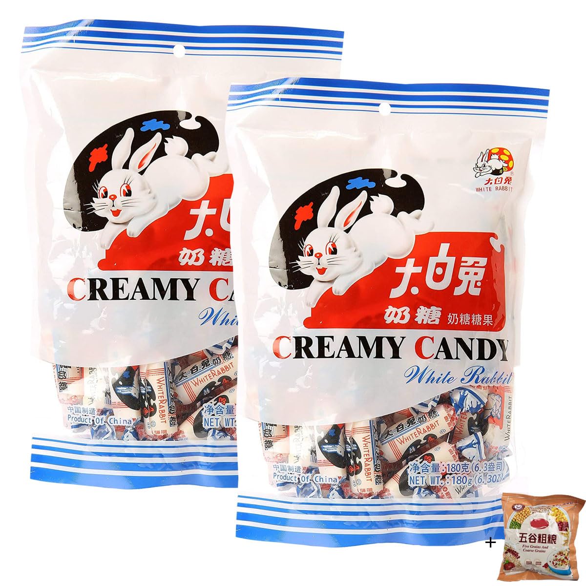 Amazon.com : White rabbit candy 6.3oz，Comes with a small packet of ...