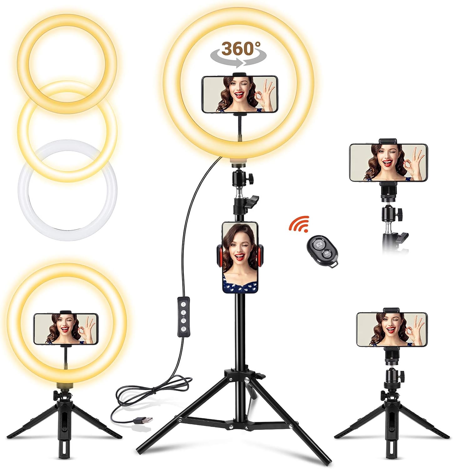 Amazon.com: GIM 10 Inch Led Ring Light with Tripod Stand Upgraded ...