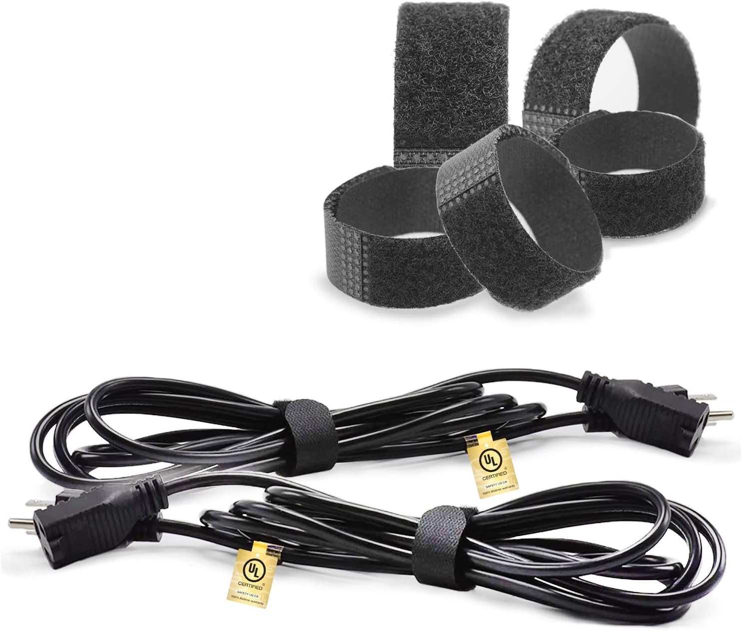 ETOPLIGHTING |2-Pack| 6ft 3 Prong Power Extension Cord Cable Adapters ...