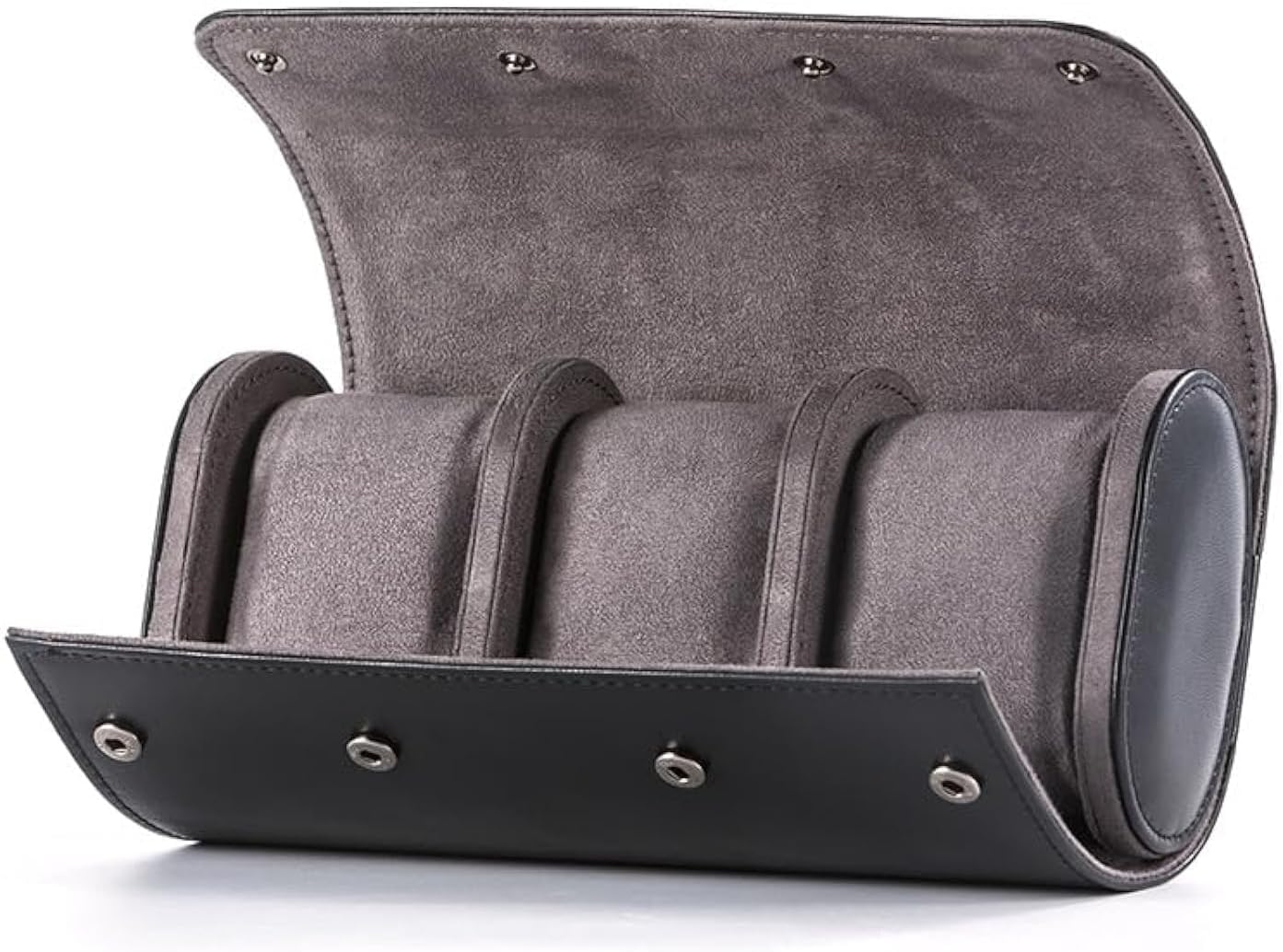 Amazon.com: 3 Watch Roll Travel Case - Handmade Leather Watch Rolls Box ...