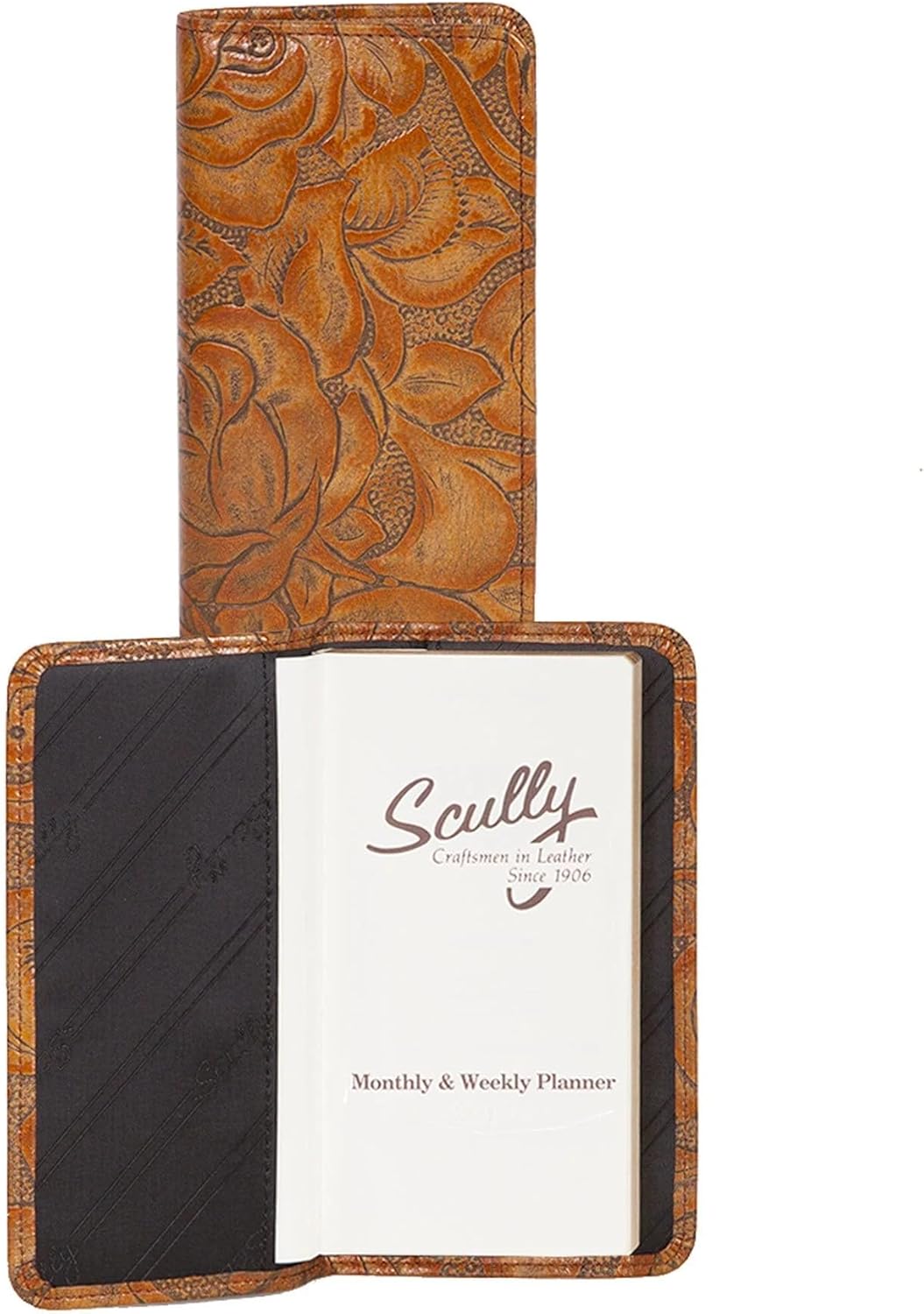 Amazon.com: Scully Tooled Leather Pocket Ruled Notebook (Brown ...
