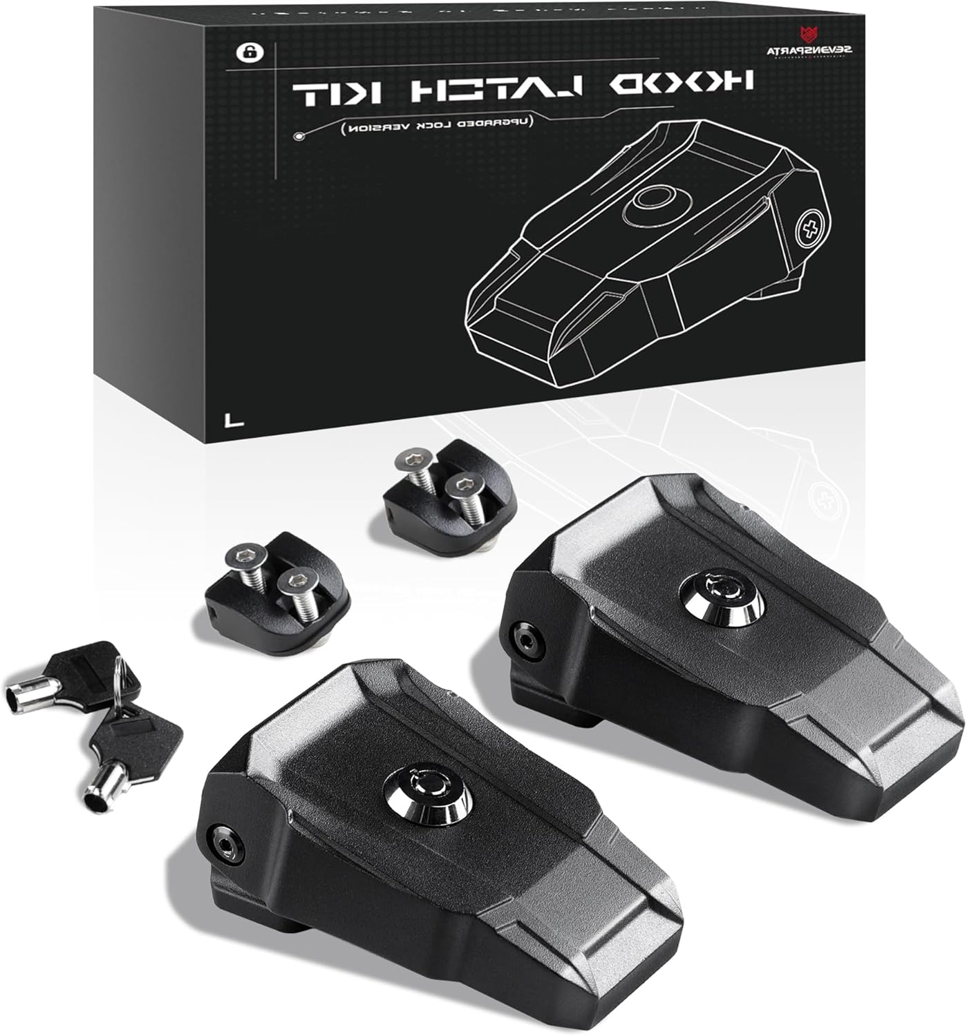 Amazon.com: Seven Sparta Hood Latches with Lock Aluminum Locking Hood ...