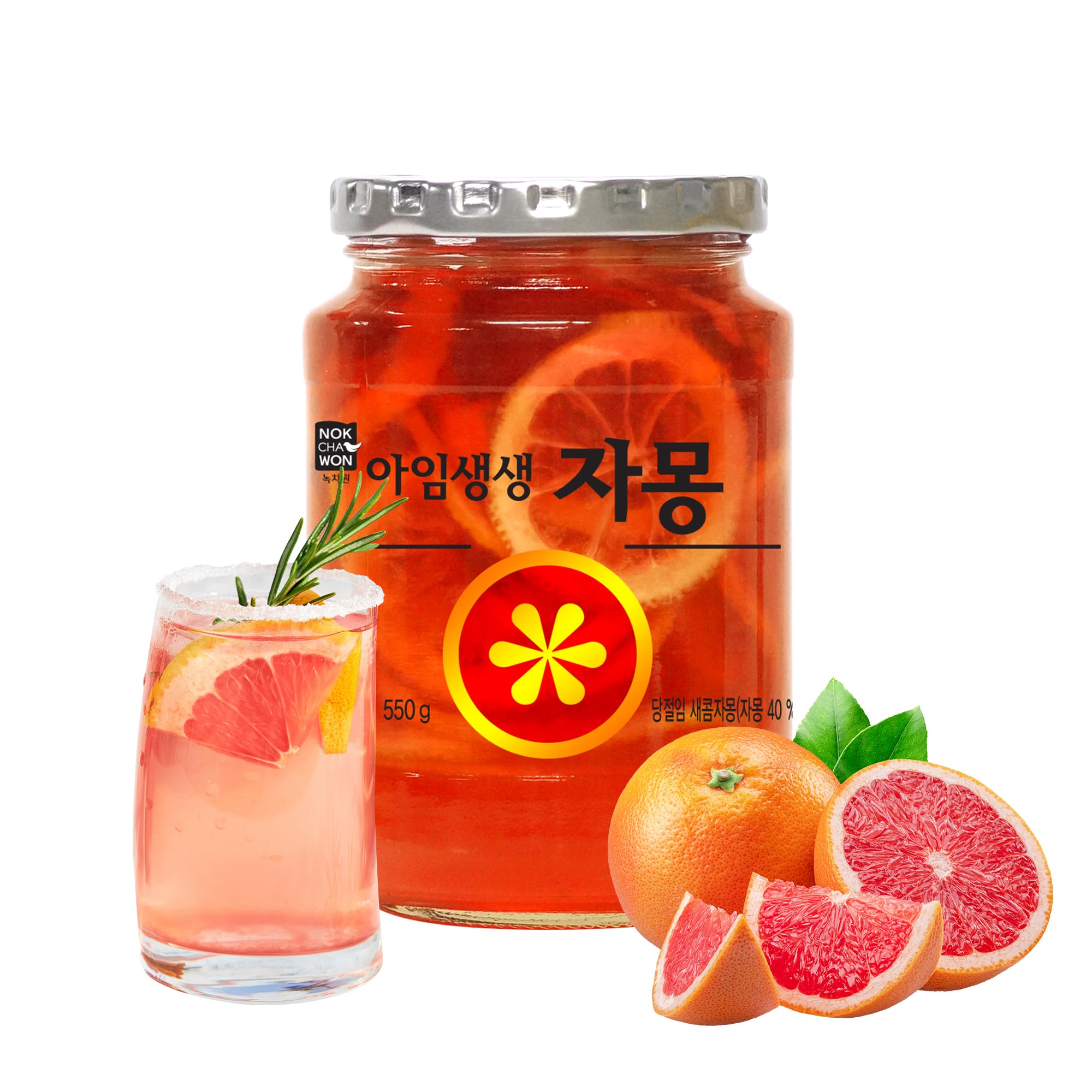 Amazon.com: [Nokchawon] Im SaengSaeng Korea Grapefruit Tea, Squash ...