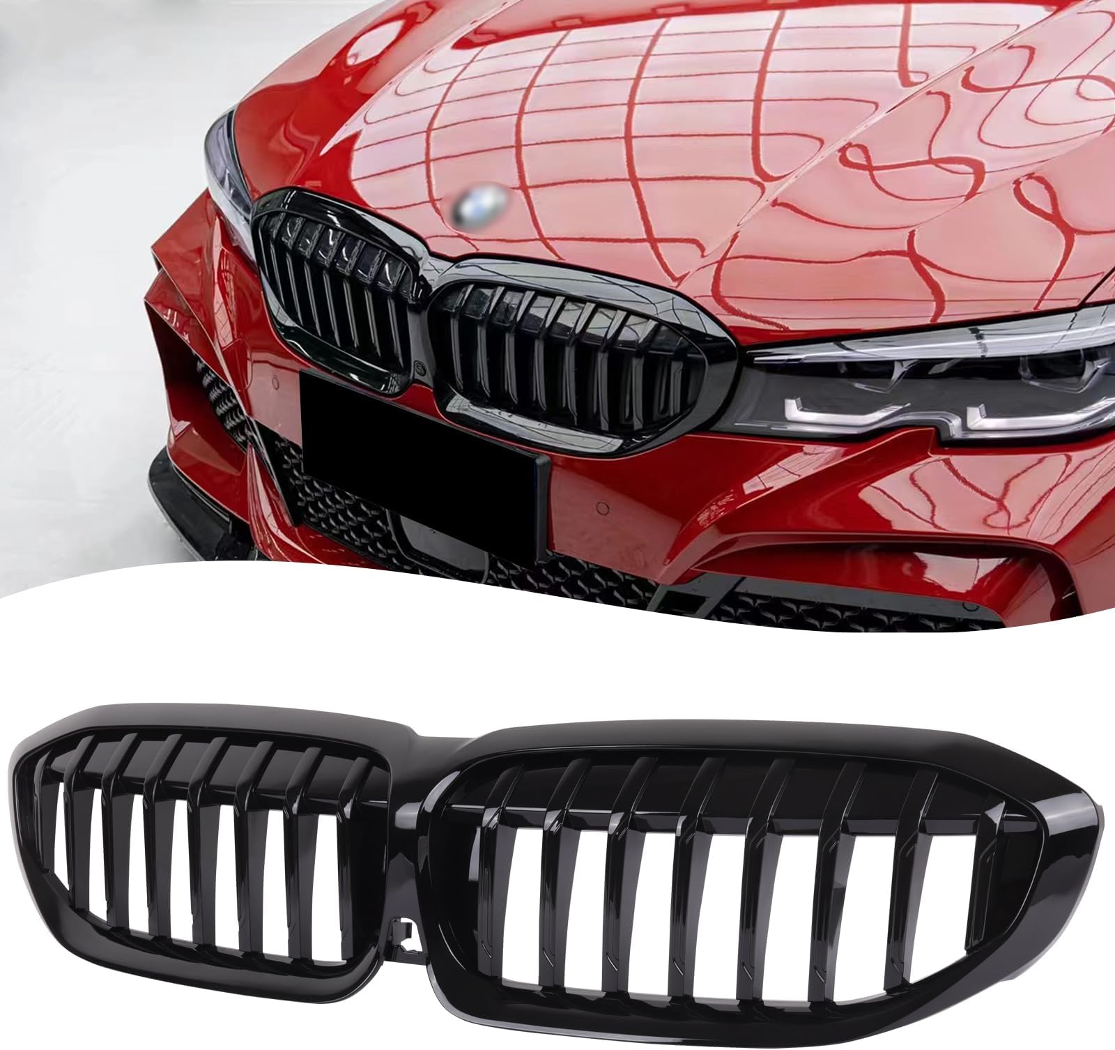 Amazon.com: SNA G20 Grill, Diamond Front Kidney Grille for 2019-2022 BMW 3 Series G20 (ABS Gloss ...