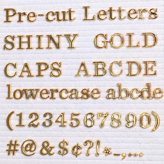 Amazon.com: Gold Letters for Letter Board Letters Only, 3/4 inch ...