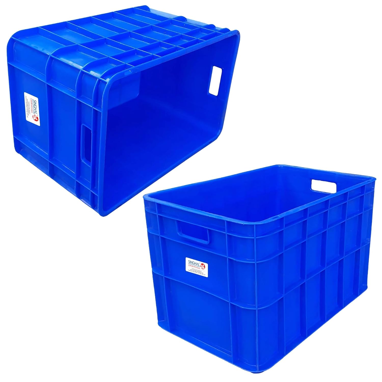 SINGHAL Multipurpose Round Corner Heavy Duty Big Blue Portable Plastic ...