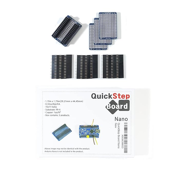QuickStep Board Nano 3PCS - 1.2in X 1.8in Arduino Nano Breakout Board ...