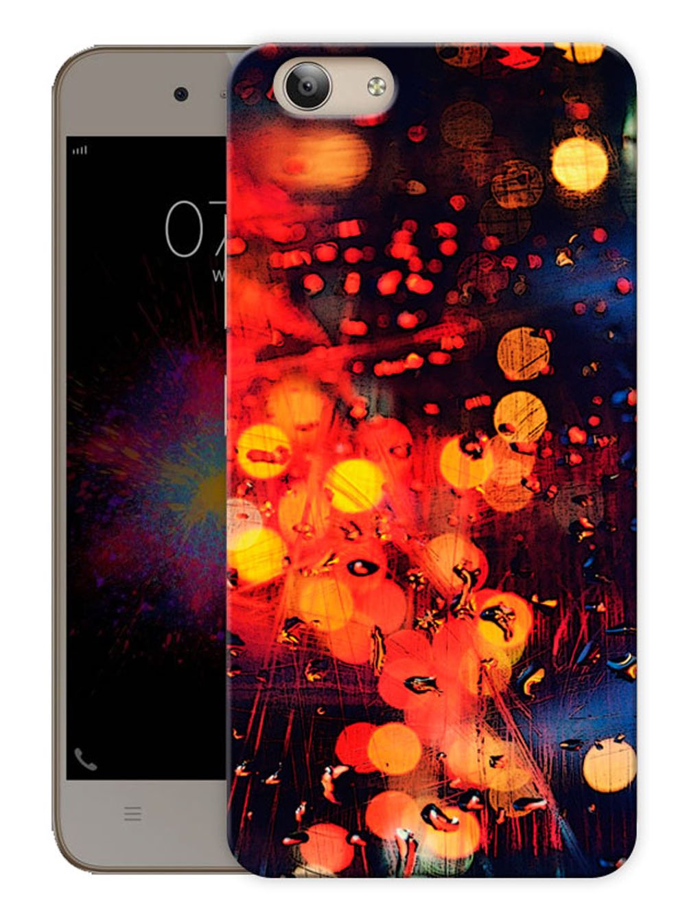 Polymol Printed Back Cover for Vivo Y53 Y53L (Color Splatter) : Amazon ...