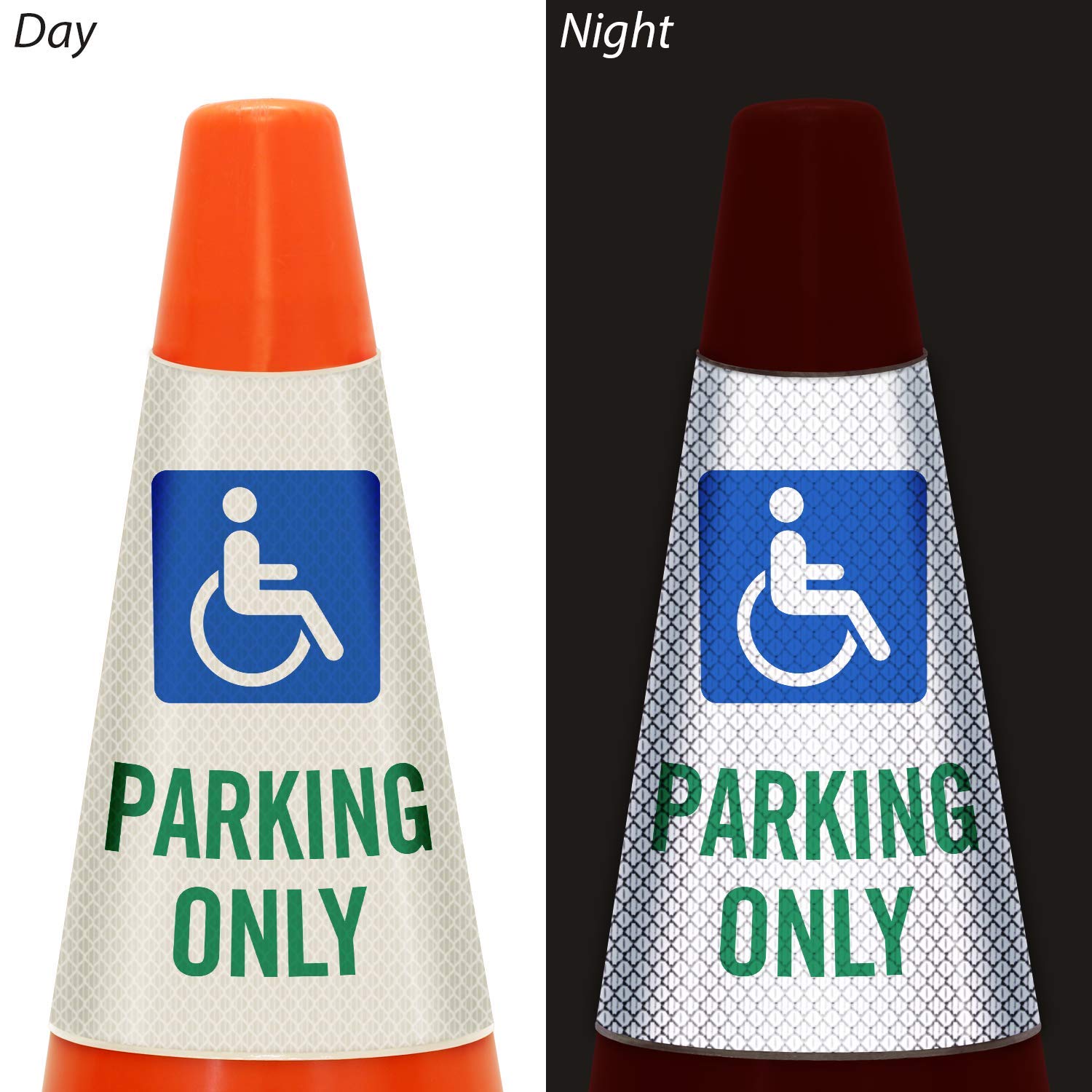 Snapklik.com : SmartSign Handicapped Parking Only” Bright Reflective ...