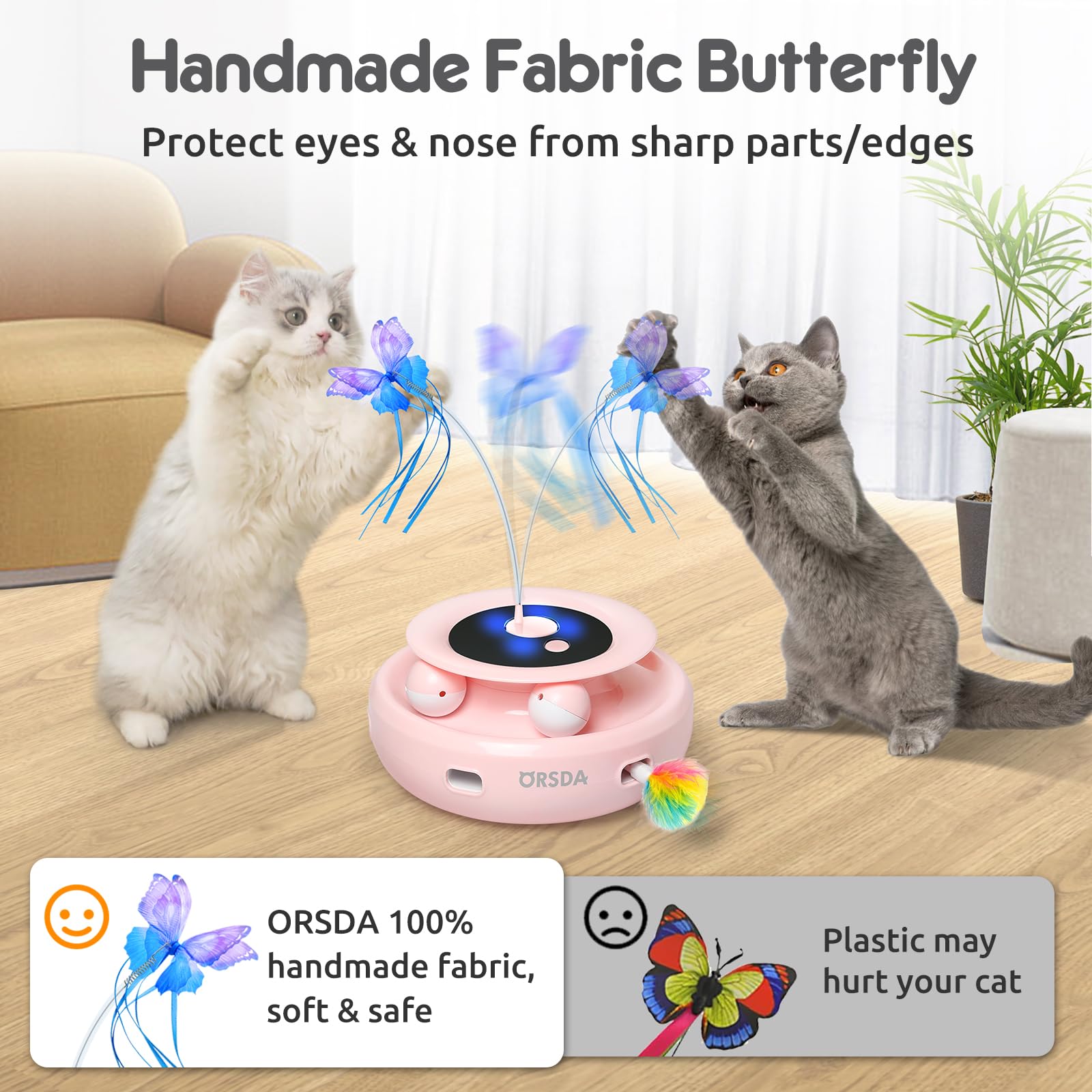 Snapklik.com : Cat Toy, 3-in-1 Automatic Cat Toys For Indoor Cats ...