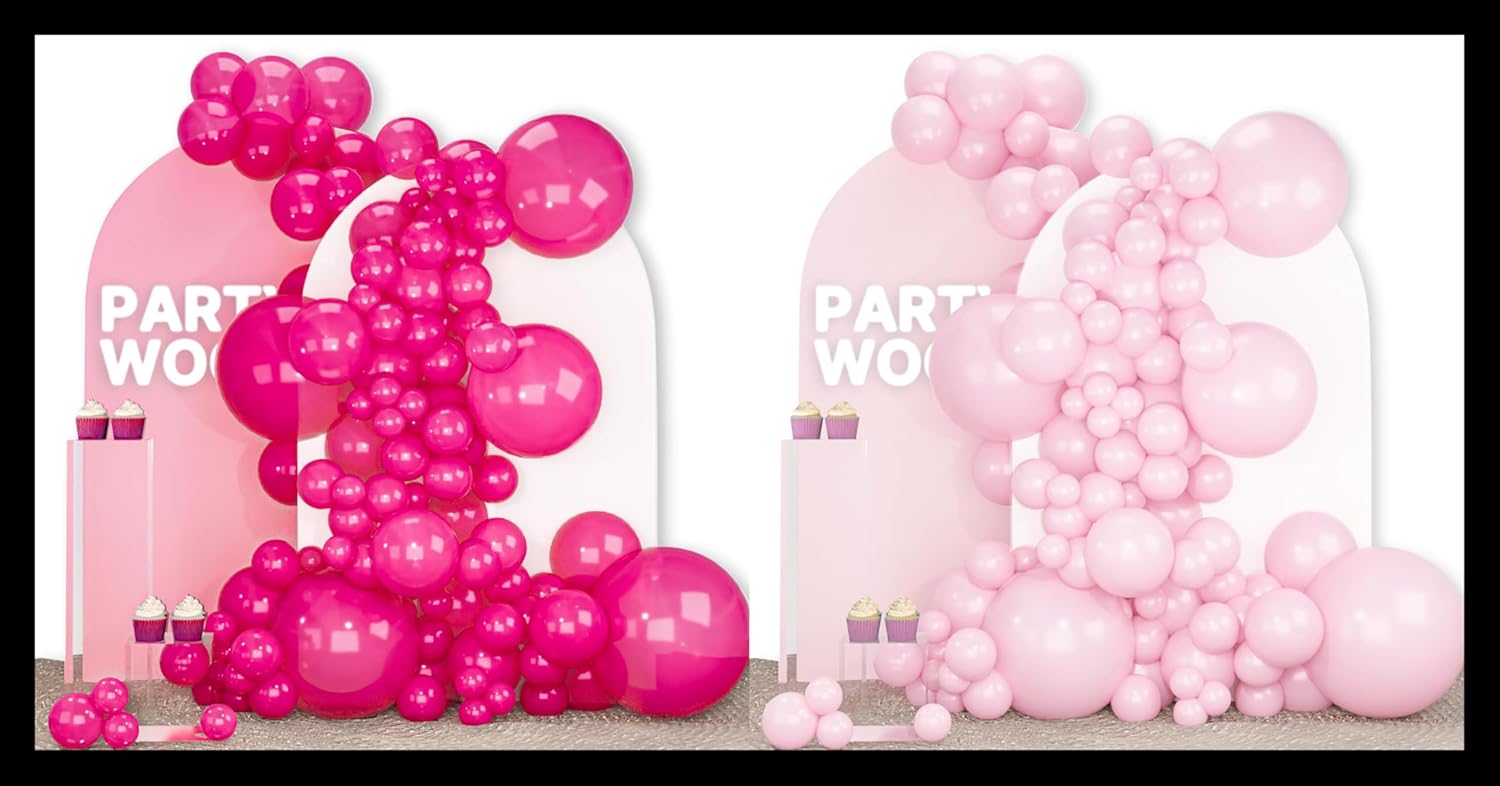 Amazon.com: PartyWoo Pearl Fuchsia Pink Balloons 142 pcs and PartyWoo ...