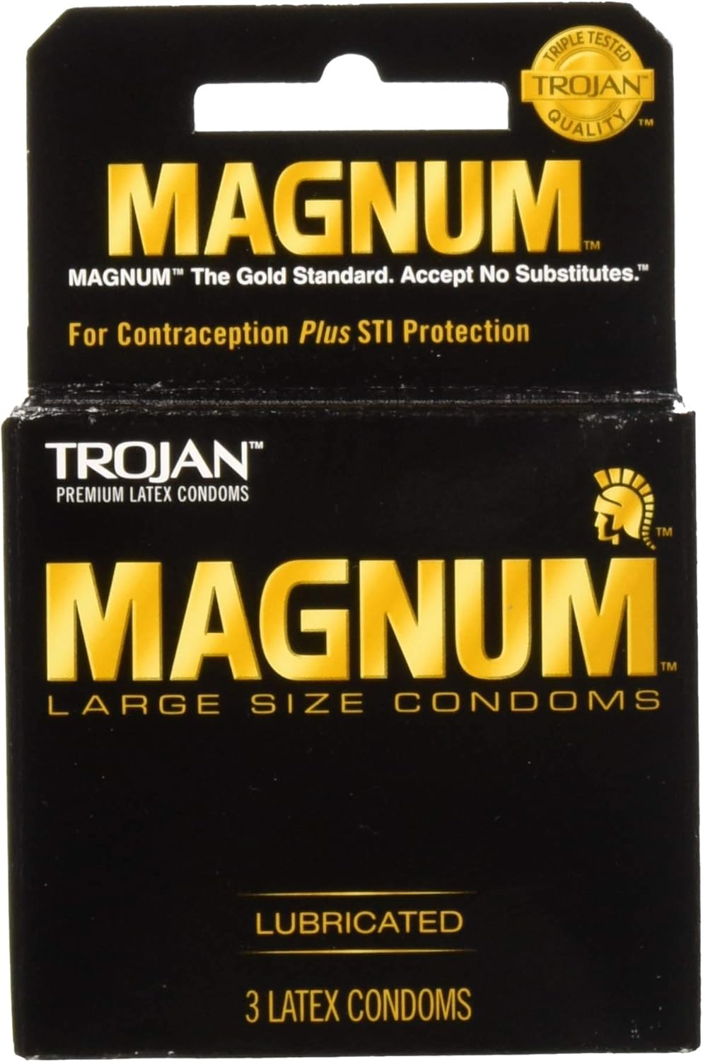 Amazon.com: Trojan Magnum Condoms Large Lubricated Latex - 3 ct, Pack ...