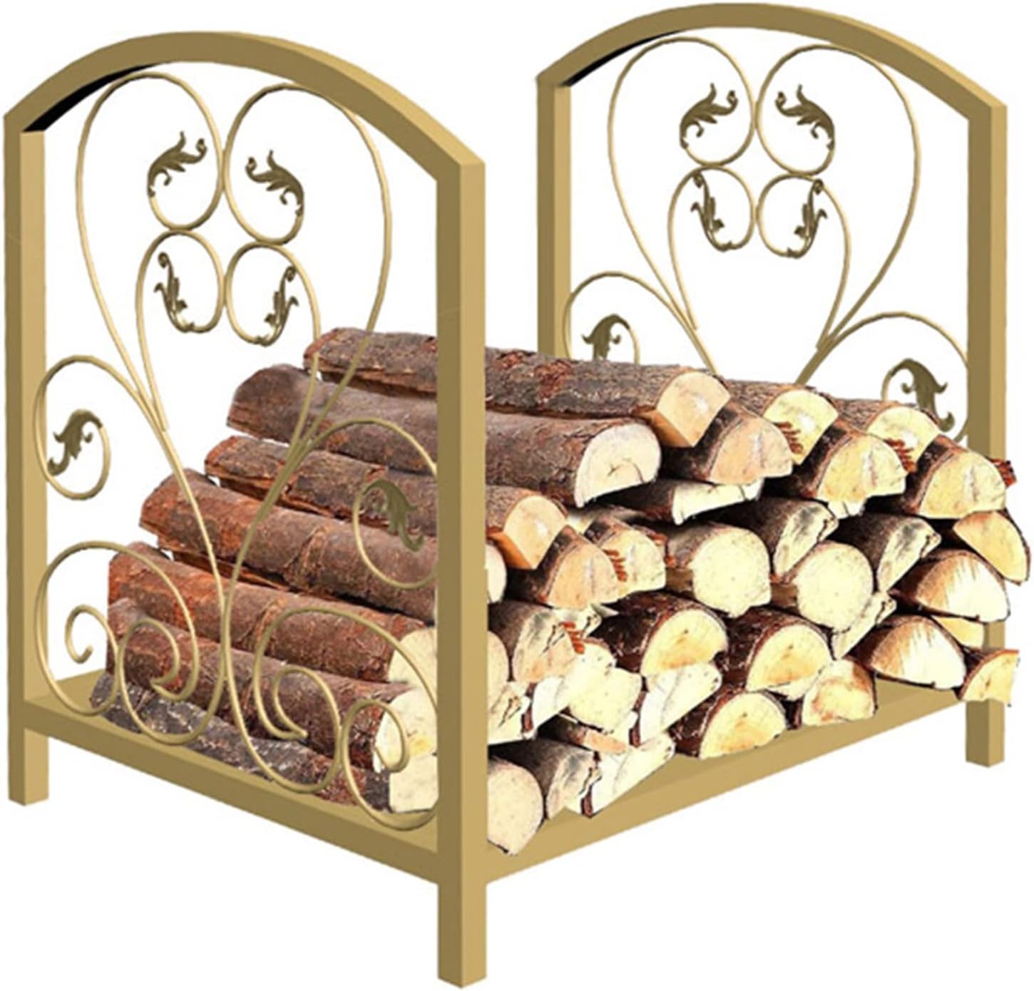 Amazon.com : DOZRAN 43cm Small Firewood Rack for Outdoor Indoor, Wood ...