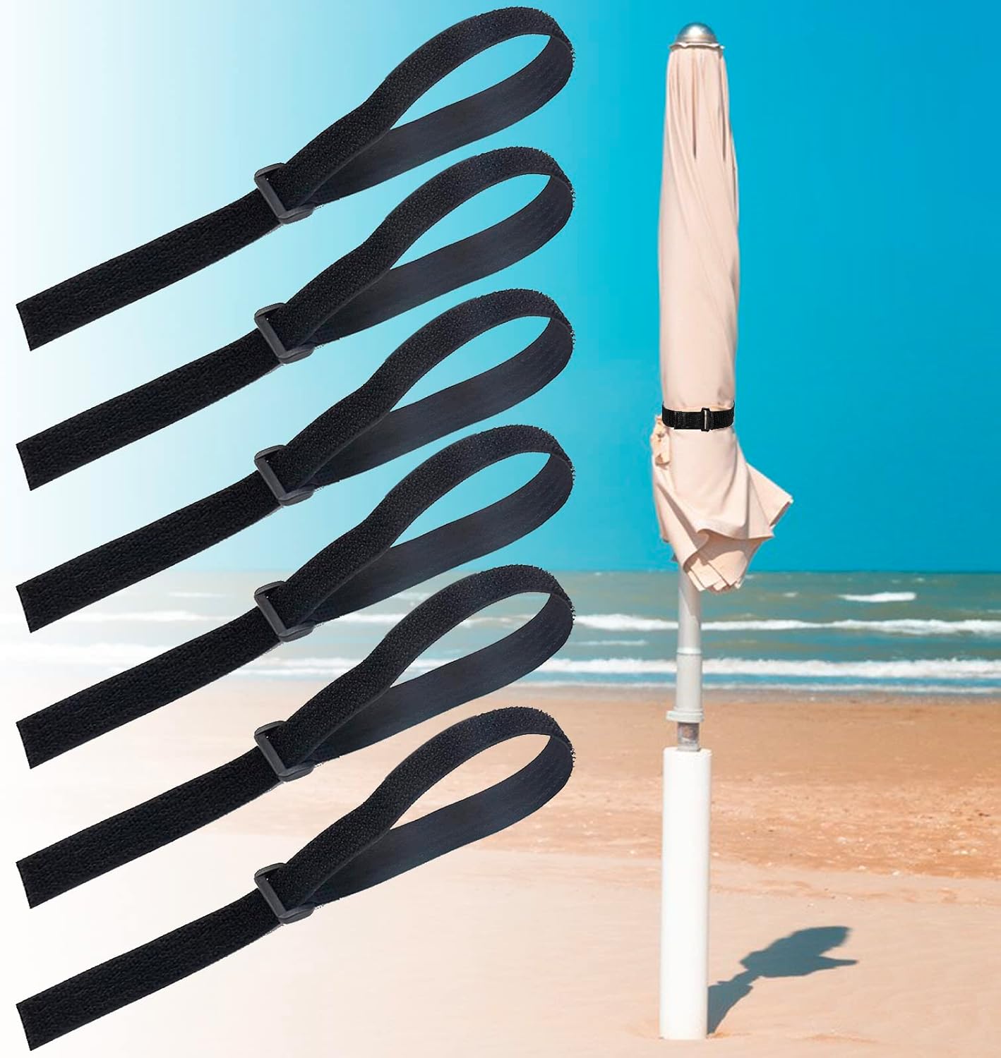 Amazon.com : 6 Packs Patio Umbrella Strap, 31.5"×1" Adjustable Patio ...