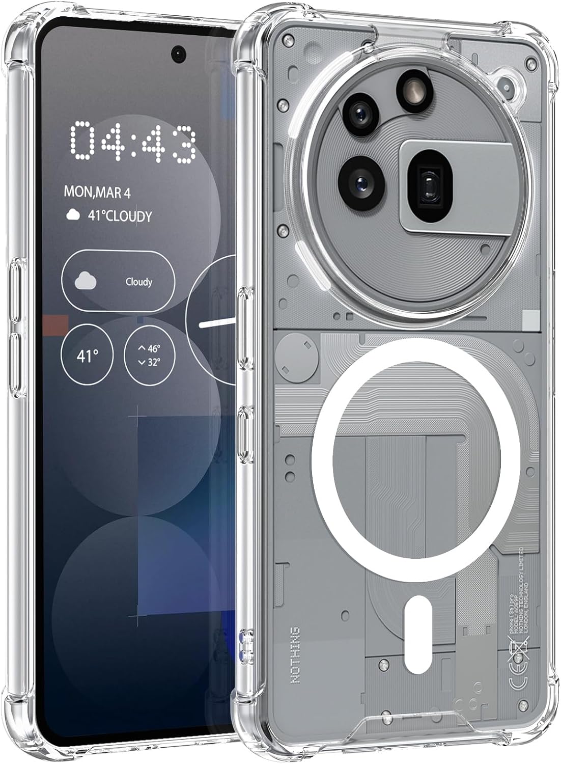 YINLAI Nothing Phone 3a Pro Case, Magnetic Compatible with MagSafe ...