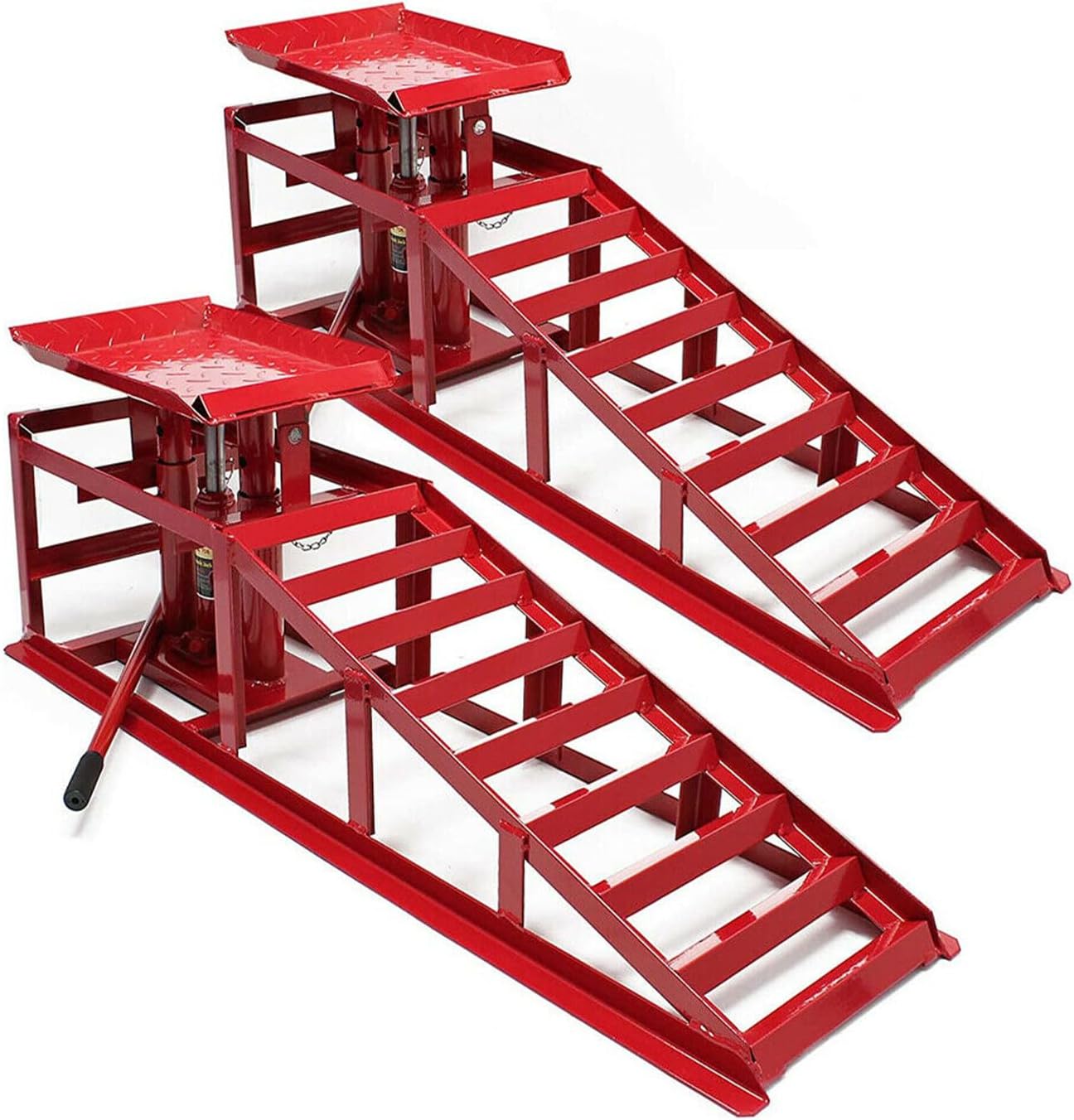 1 Pair Car Ramps Vehicle Ramp Hydraulic Lifting Jack, 2 Ton Tonne ...