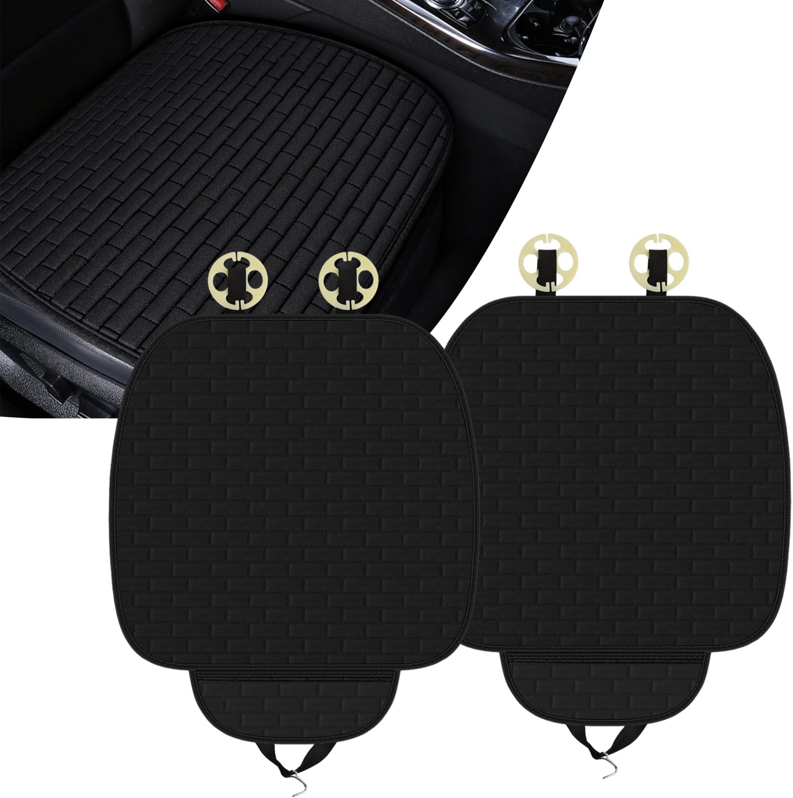 Amazon.fr : Hoxfly 2 Housses de Siège Avant, Coussin Voiture Siege ...