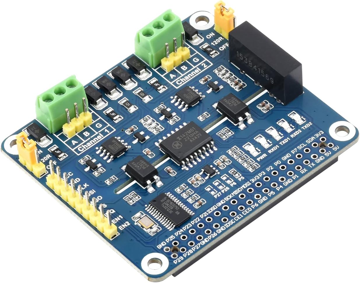 Amazon.com: Waveshare 2-Channel RS485 HAT Isolated RS485 Expansion ...