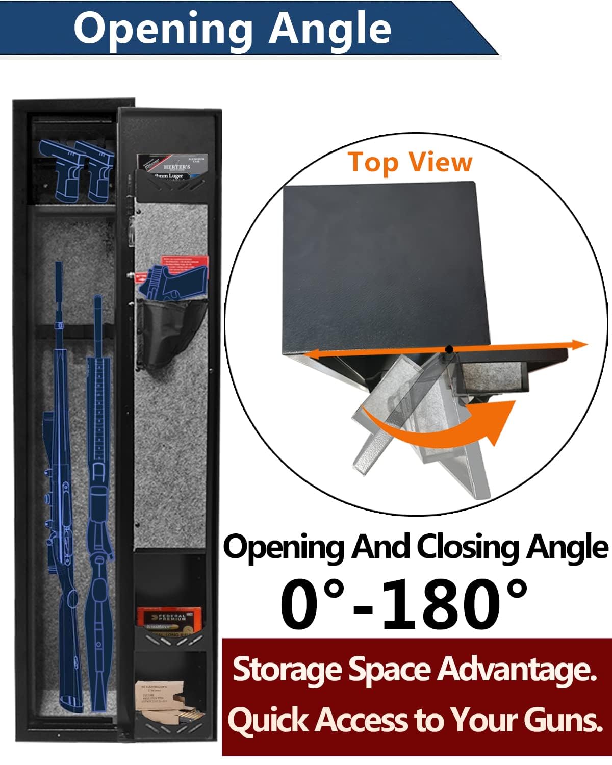 Snapklik.com : 3 Gun Safe,Gun Safes For Home Rifle And Pistols,Gun ...