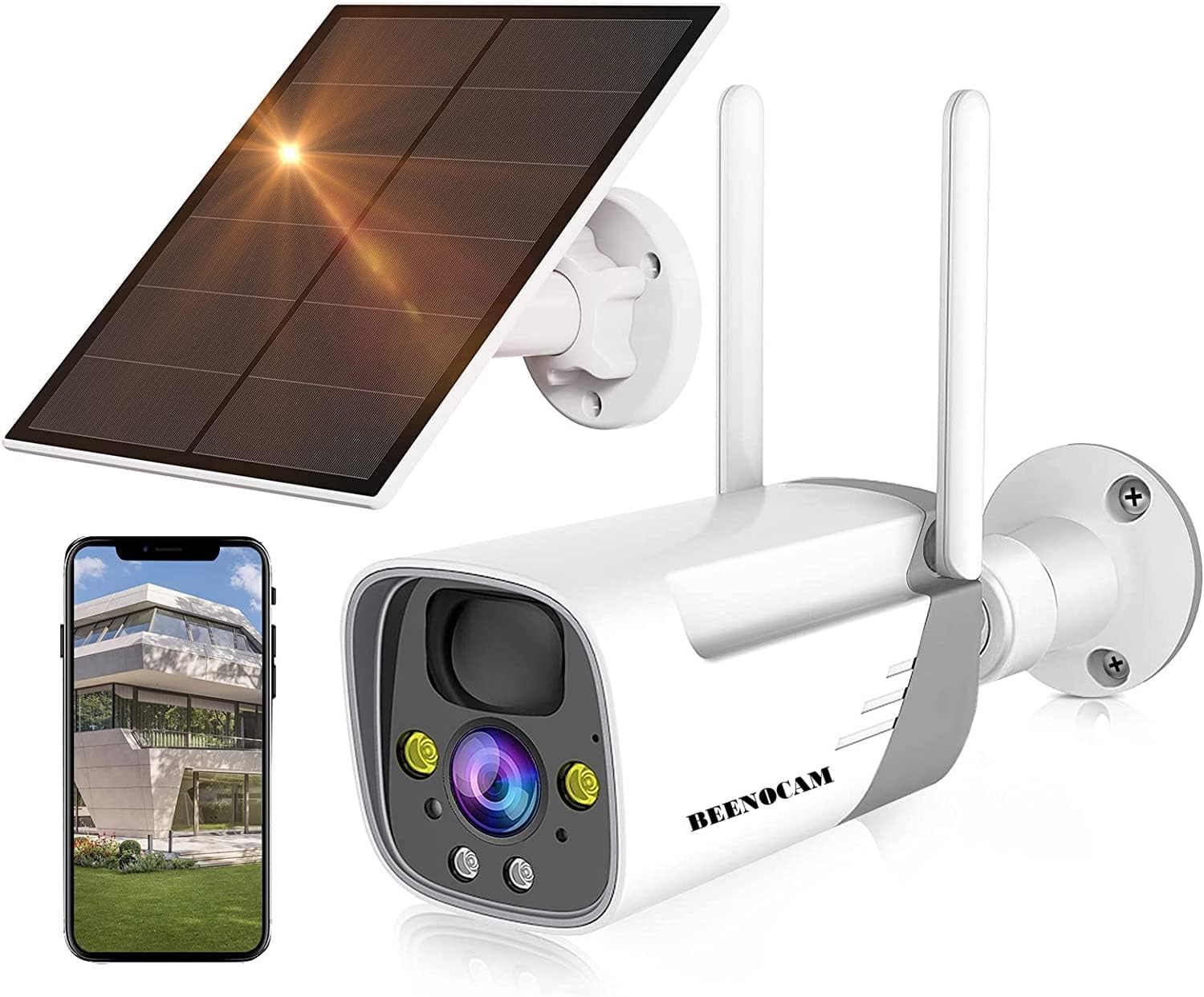 5MP 15000mAh Camera Surveillance WiFi exterieure sans Fil,BEENOCAM ...