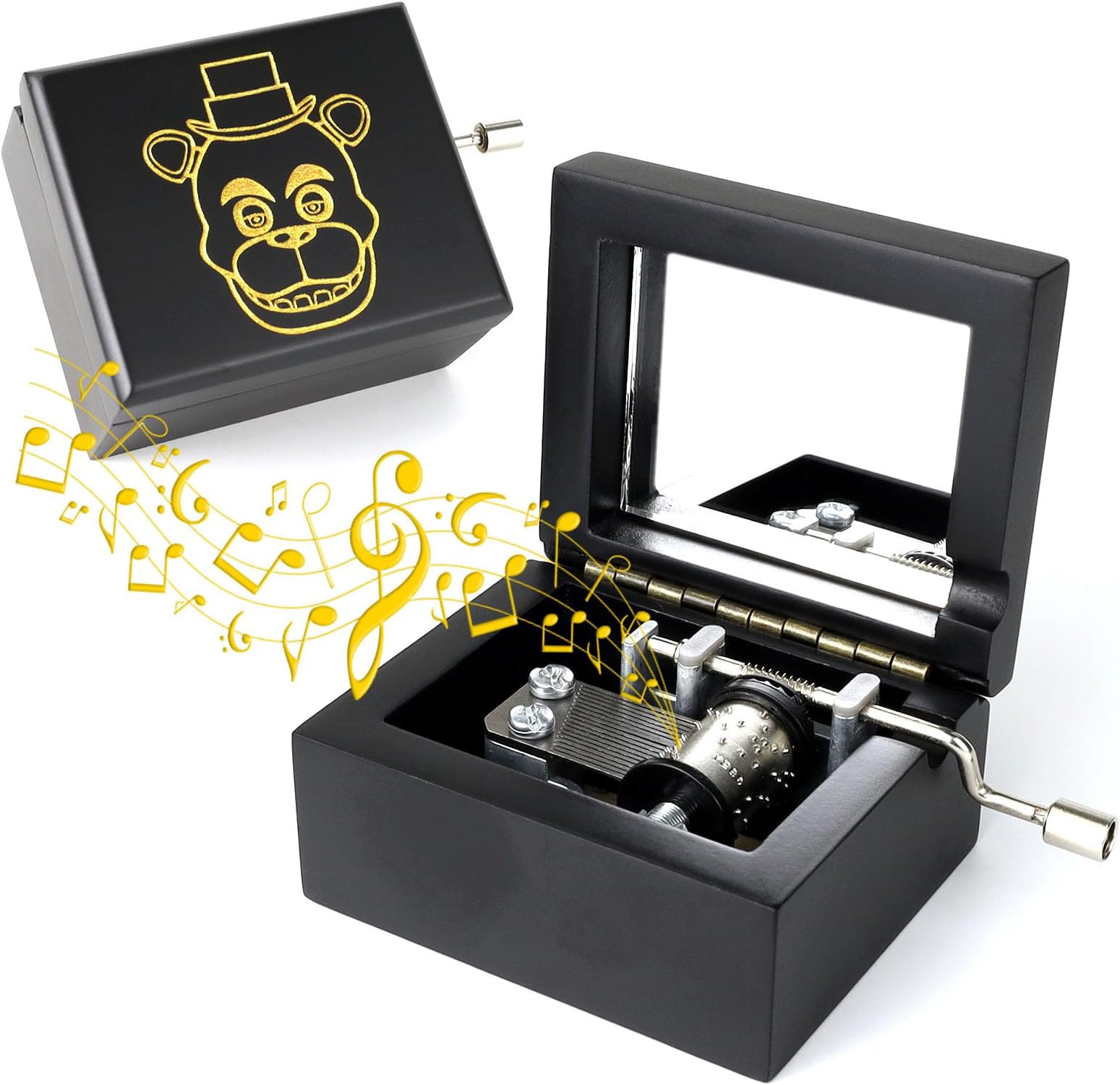 Amazon.com: SHTWX Piano Music Box with Bench and Black Case Musical ...