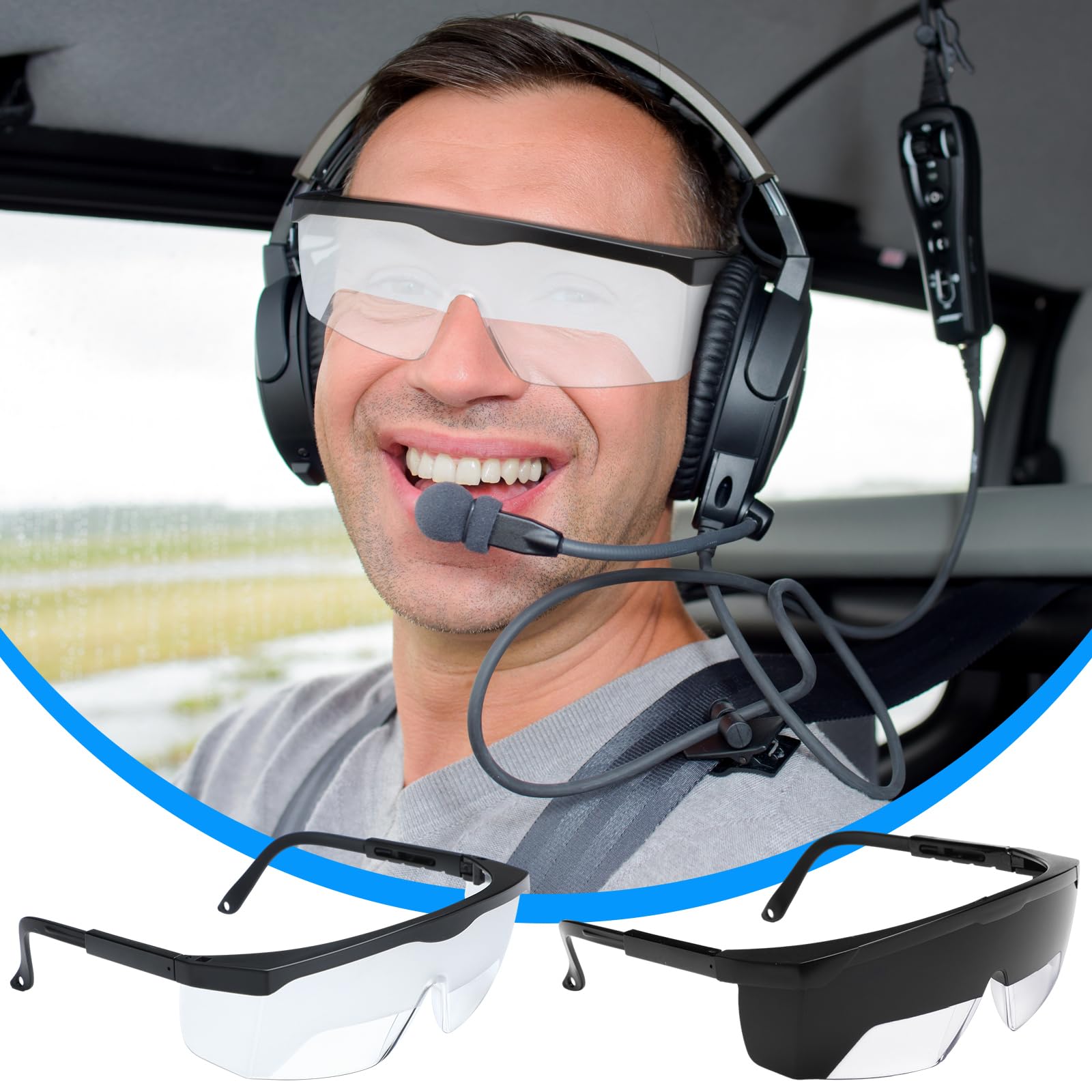 Snapklik.com : Saysurey 2 Set Aviation Flight Training Glasses ...