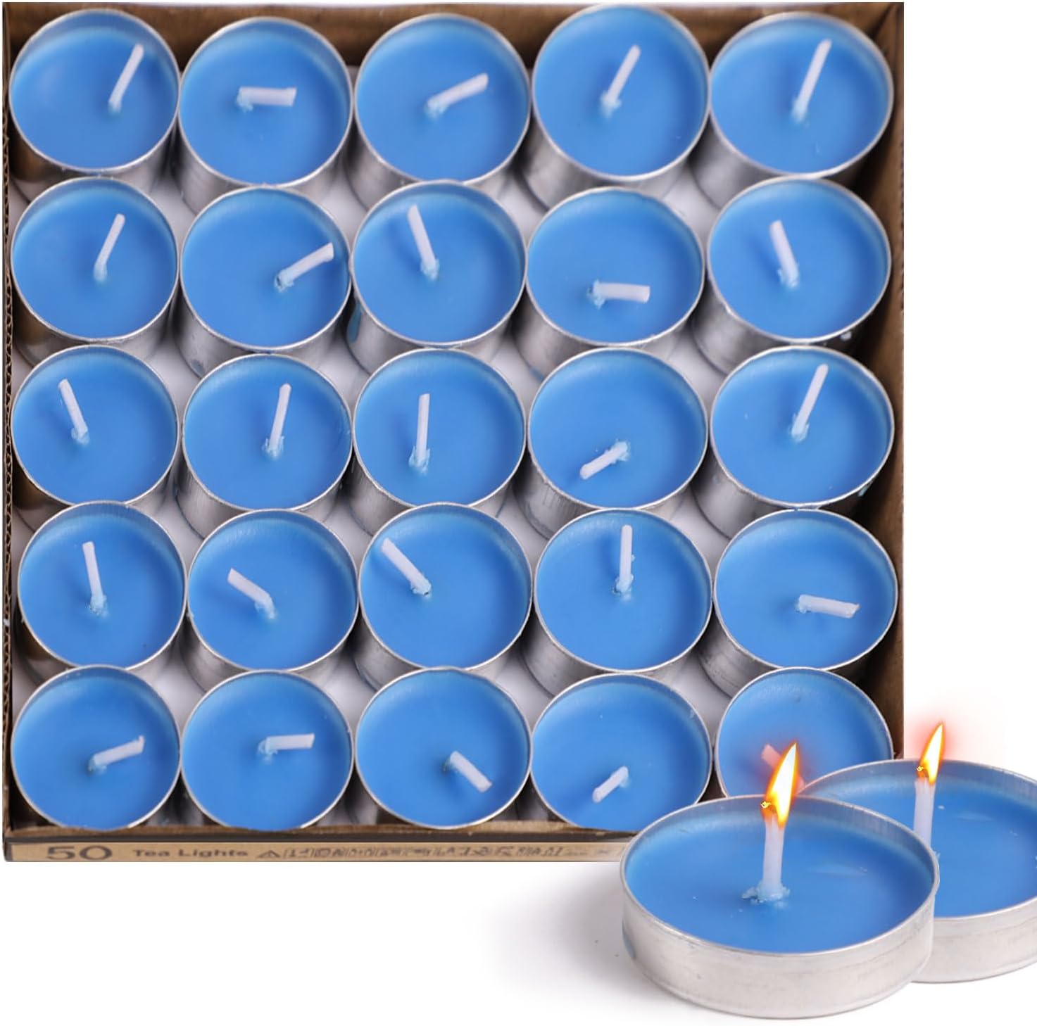 Amazon.com: Tea Candles Swgraromlick 50 PCS Unscented Smokeless ...